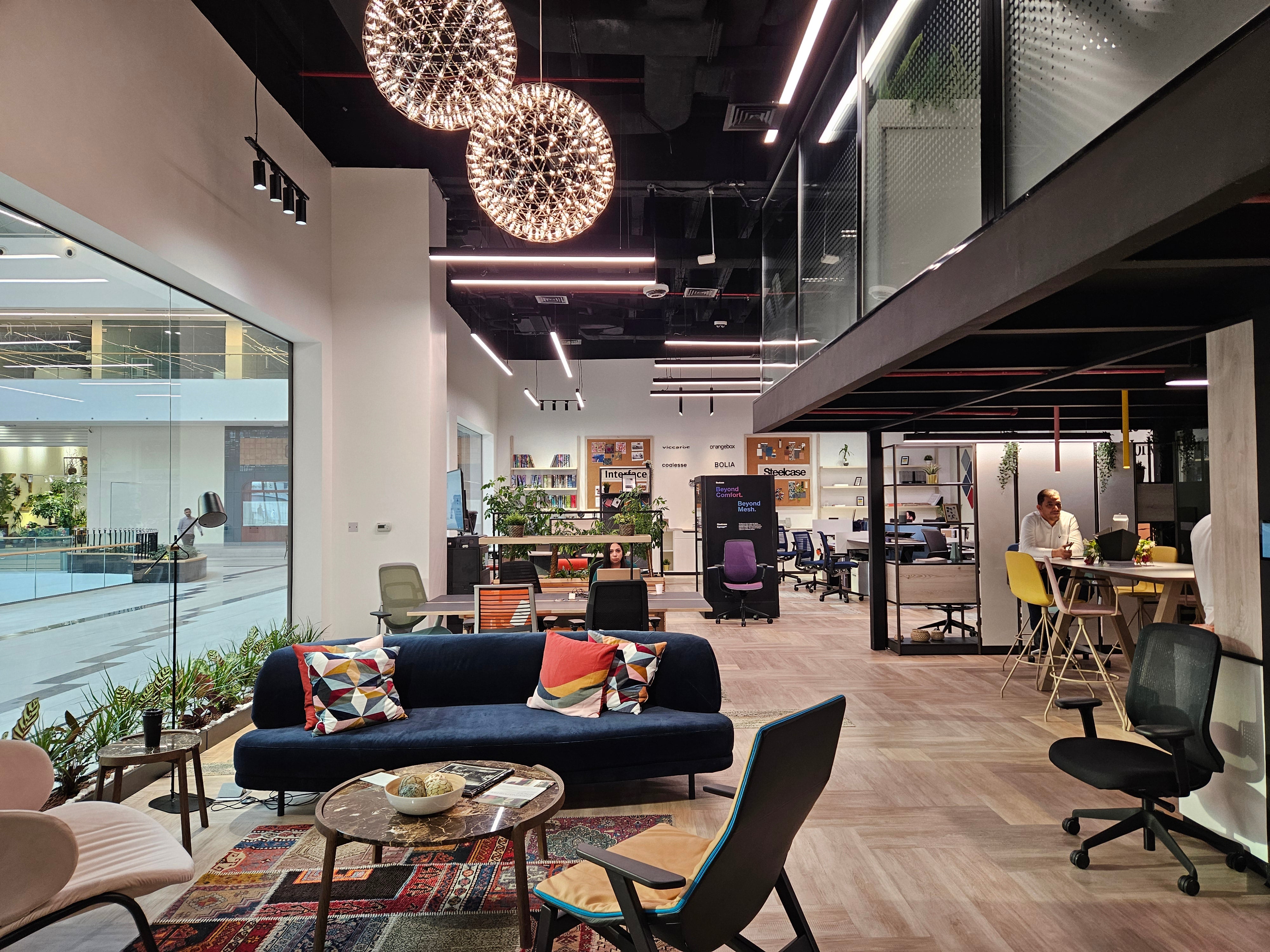 Inside the showroom